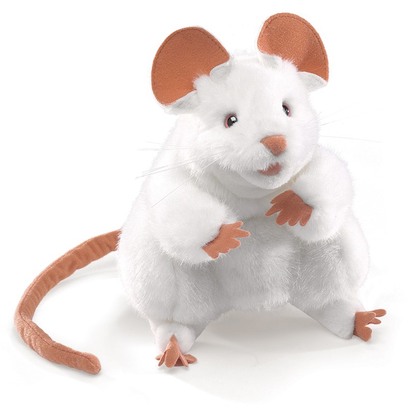 White Mouse Hand Puppet | Folkmanis