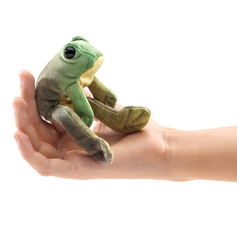Mini Sitting Frog Finger Puppet | Folkmanis