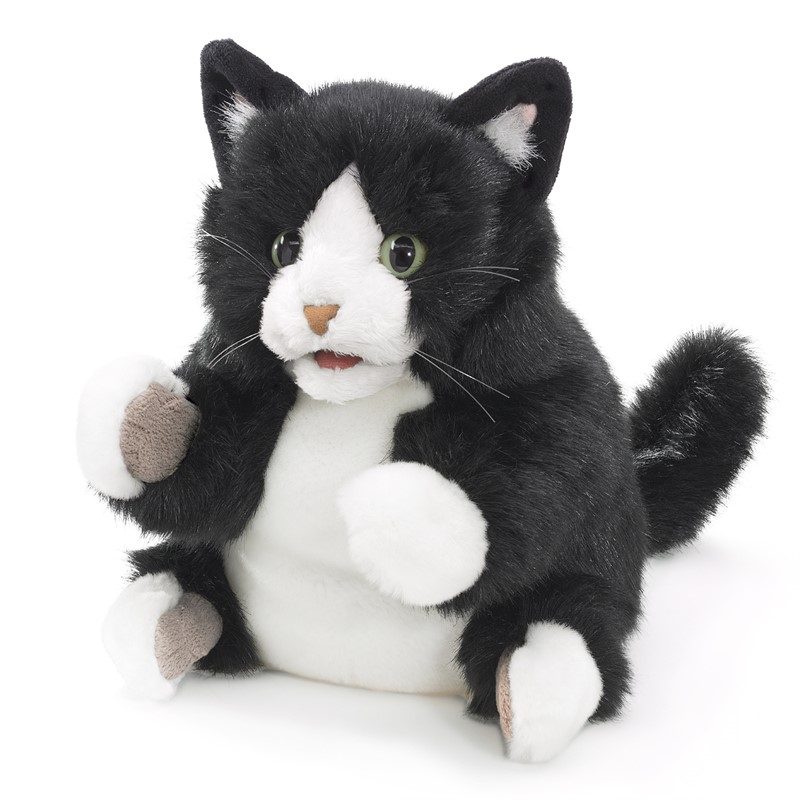 Tuxedo Kitten Hand Puppet | Folkmanis